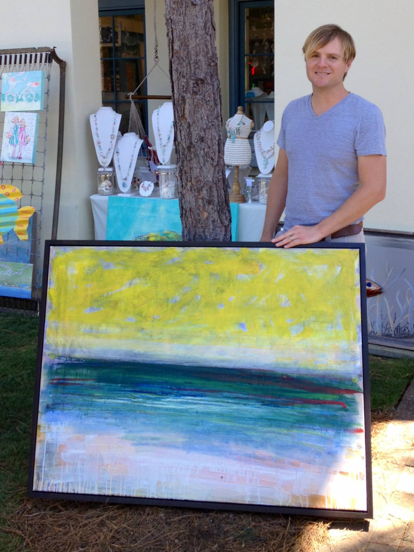 Colorblind – The Paintings of Aaron Sutton - Blue Giraffe 30a